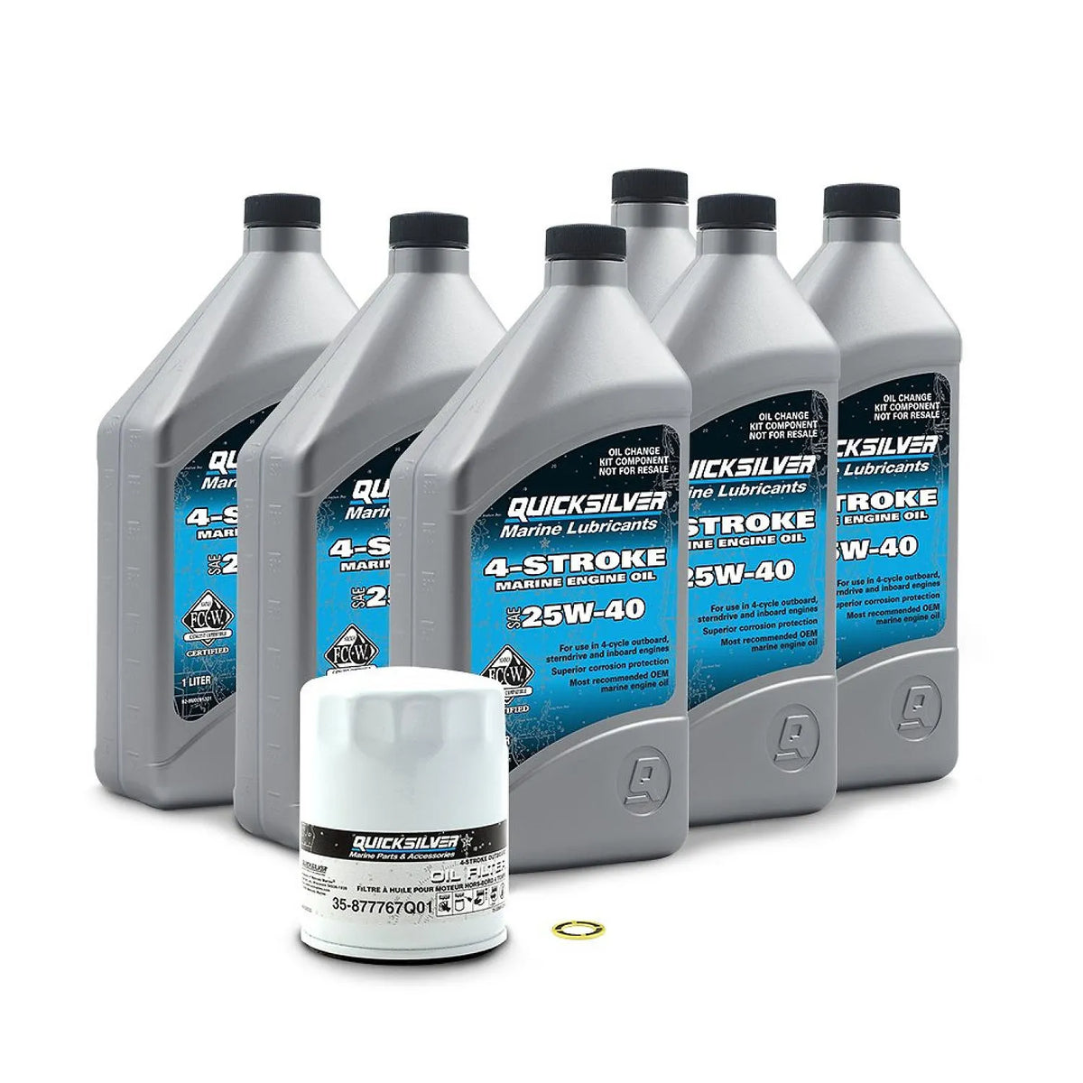 8M0169542 Mercury Quicksilver 150-200 HP L4 Verado 25W40 Oil Change Ki